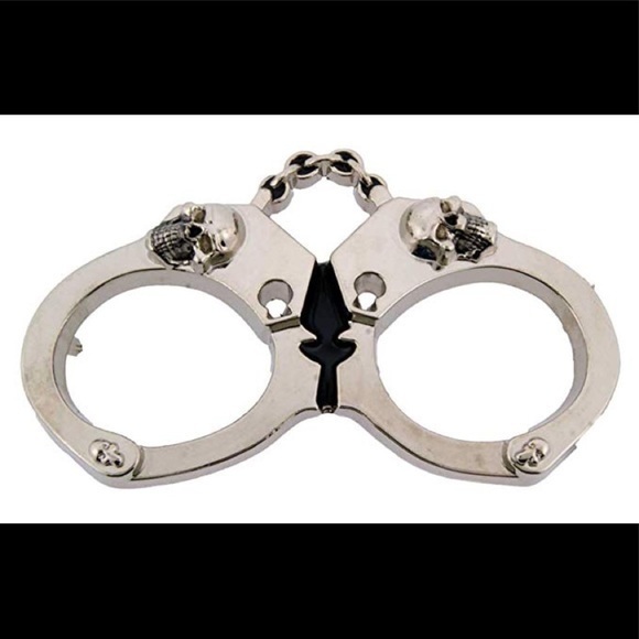 Accessories | Belt Buckle Handcuffs Skull Belt Os | Poshmark